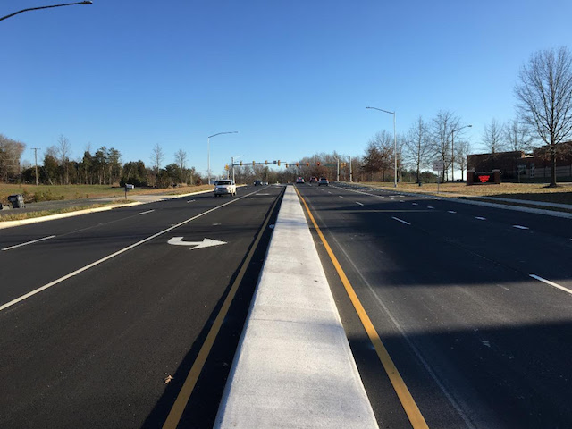 A widened Courthouse Road opens weeks after new DDI